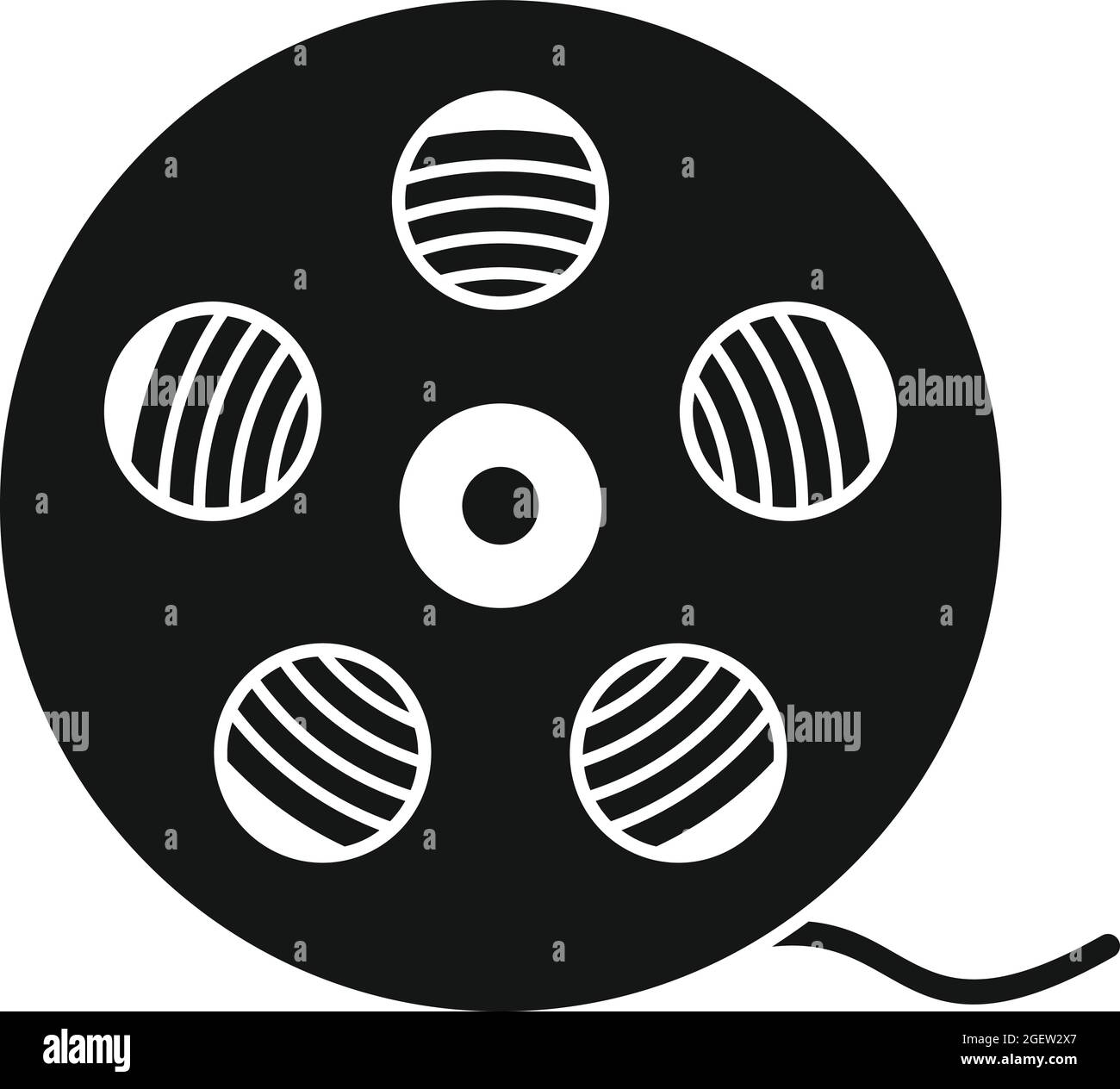 Film reel icon simple vector. Movie cinema Stock Vector Image & Art - Alamy