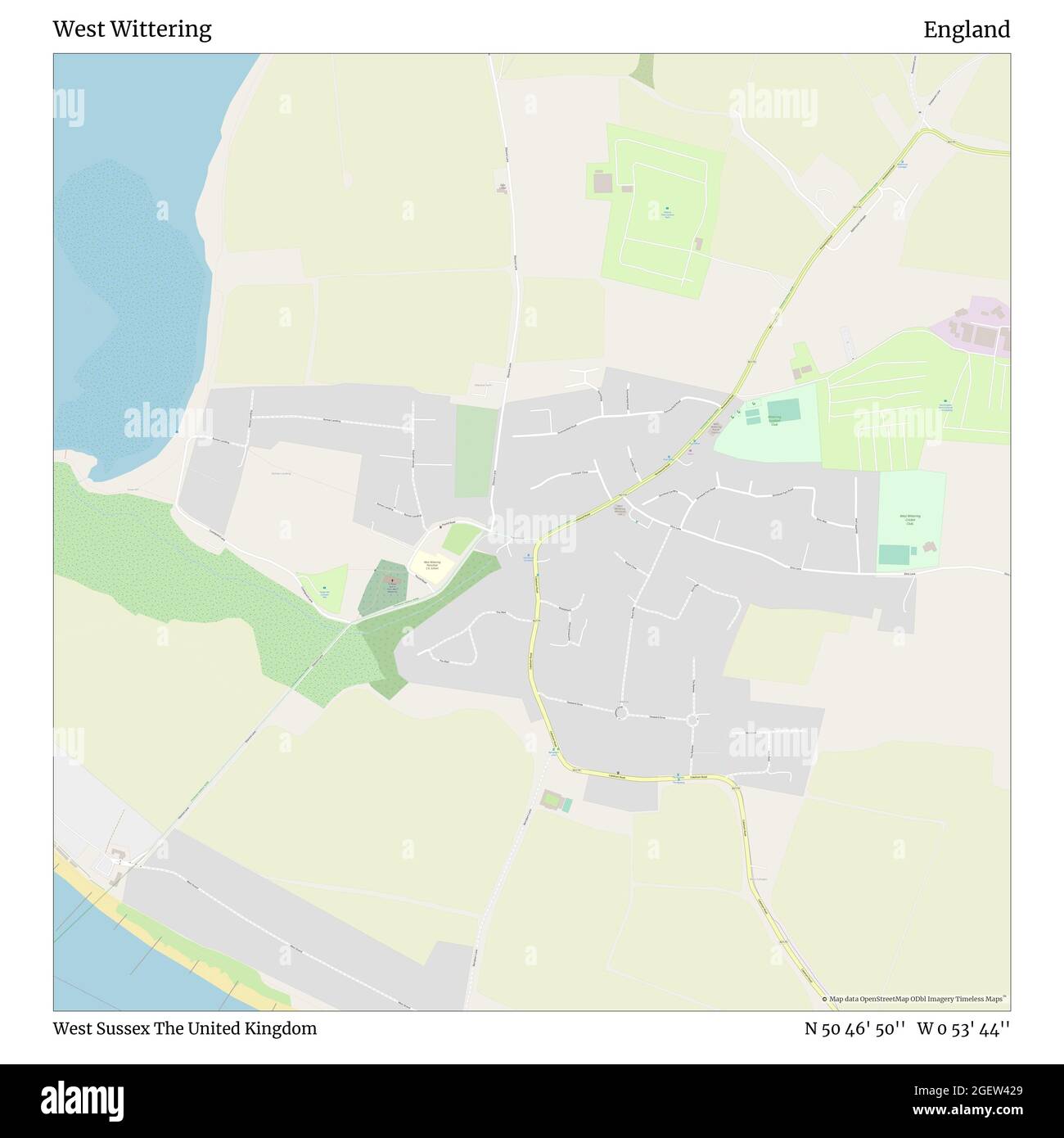 Map of west wittering hi-res stock photography and images - Alamy