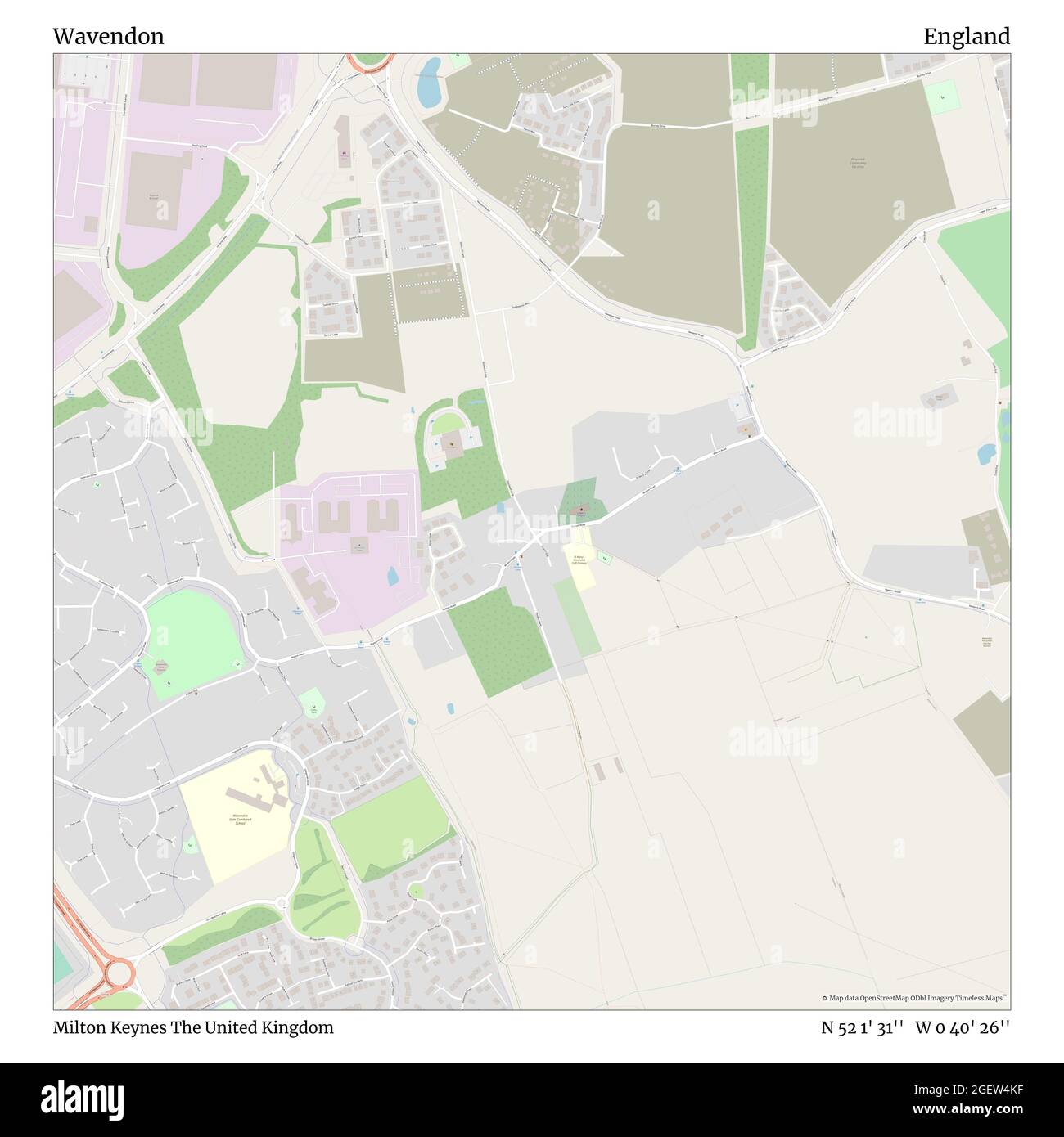Map of milton keynes Cut Out Stock Images & Pictures - Alamy