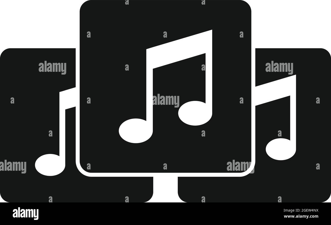 Playlist interface icon simple vector. Music song list Stock Vector ...