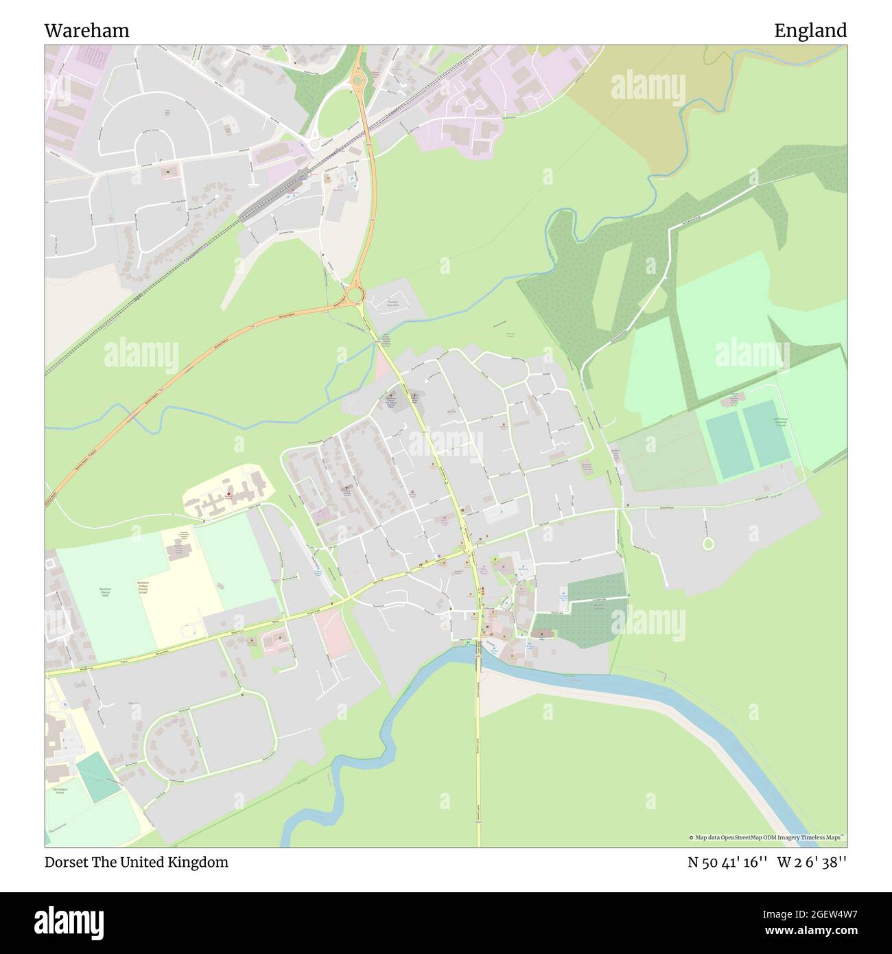 Wareham map Cut Out Stock Images & Pictures - Alamy