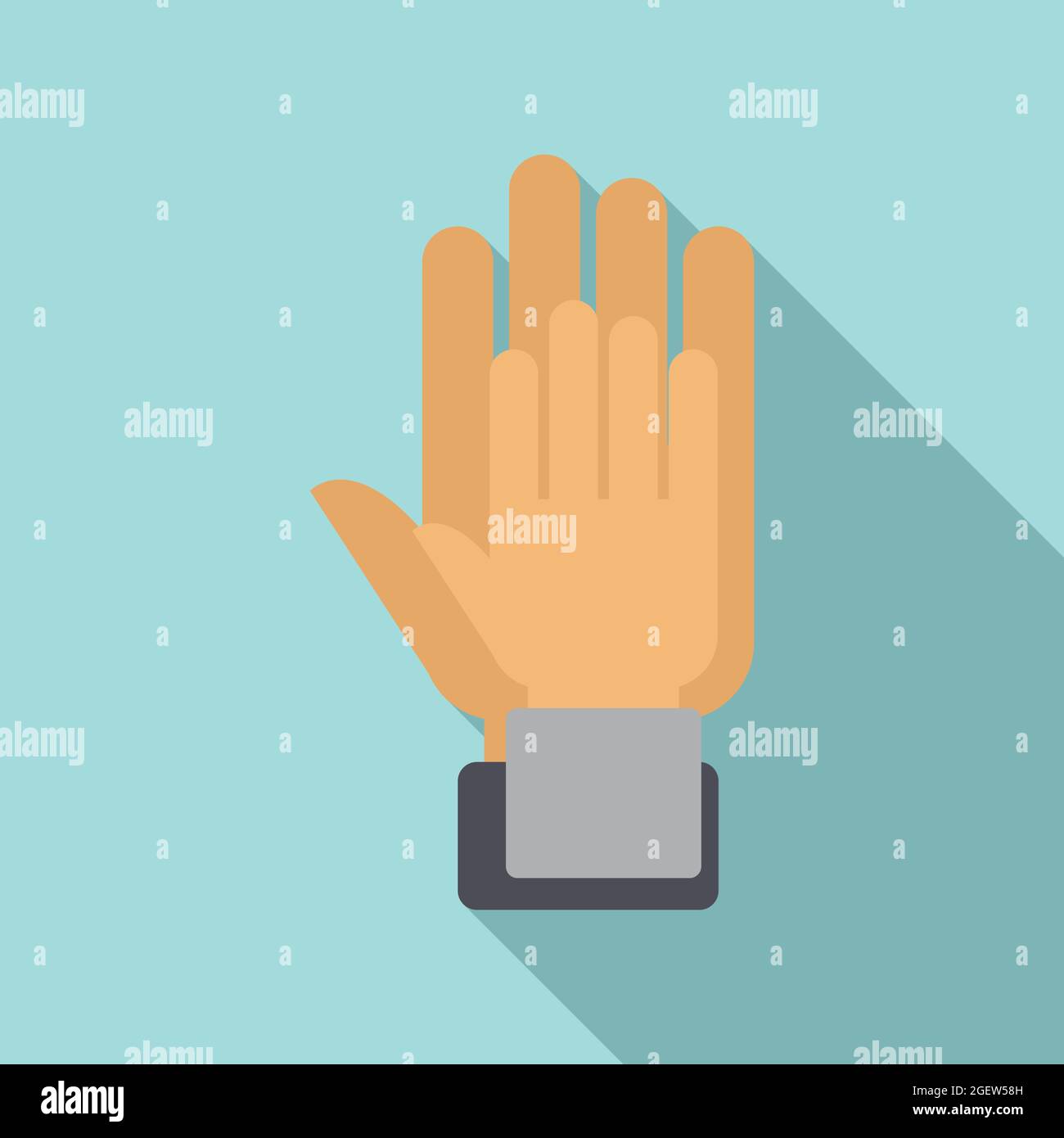 Hands reliability icon flat vector. Safety dependable Stock Vector ...