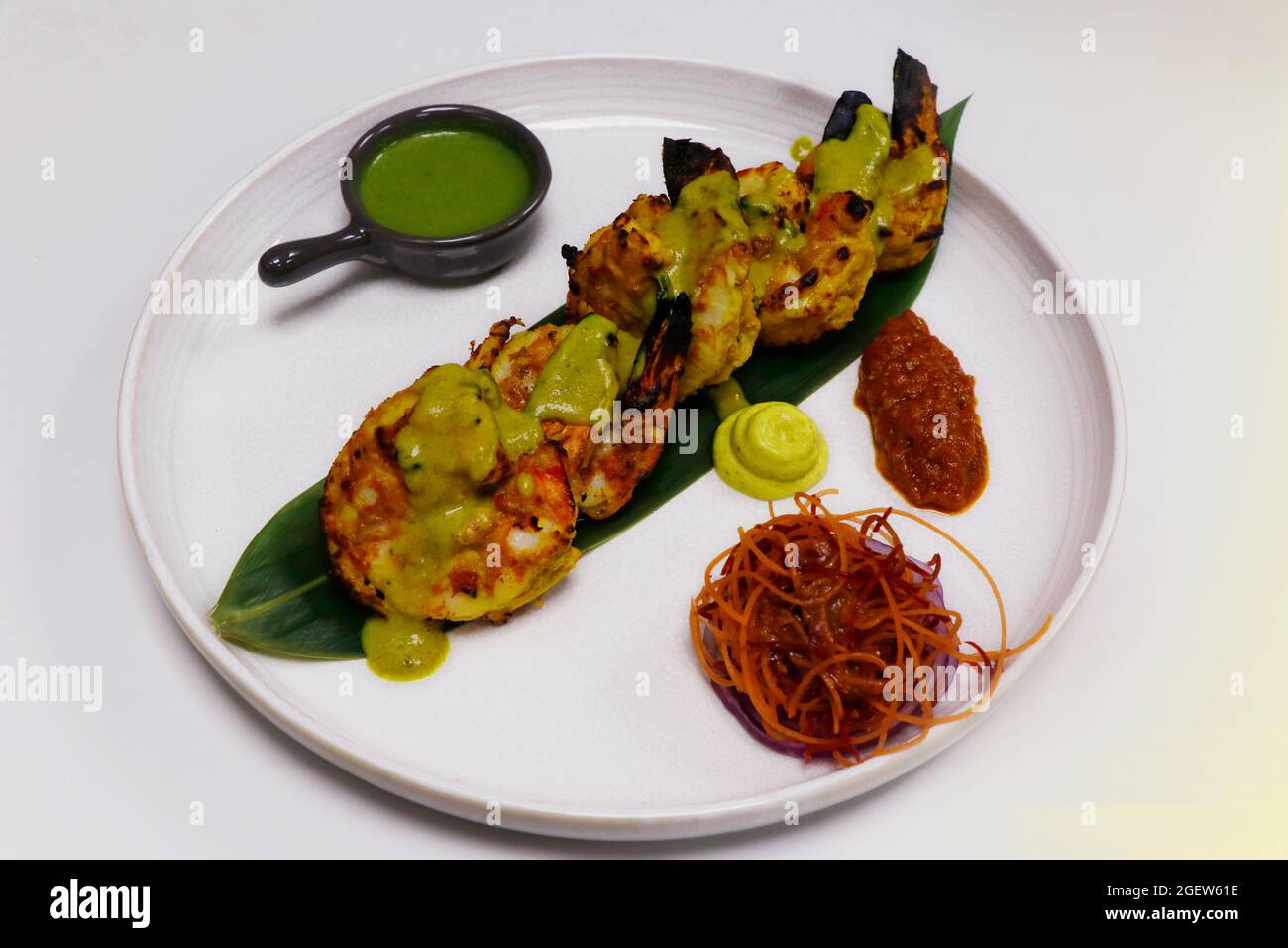 jinga sunehri, indian clay oven roasted saffron and yoghurt marinated ...