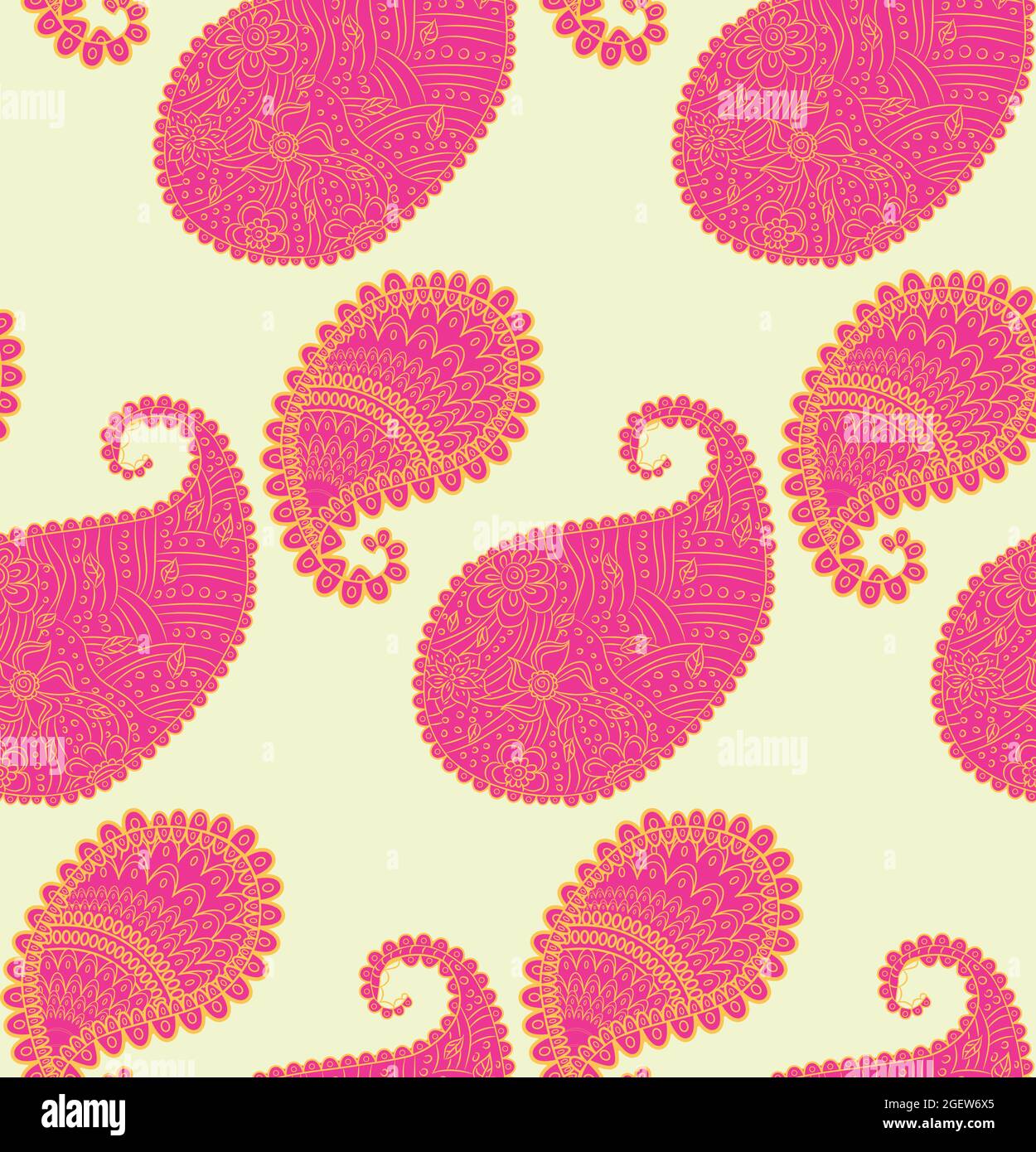 Turkish cucumber pattern in classic style. Traditional motif. Abstract ...