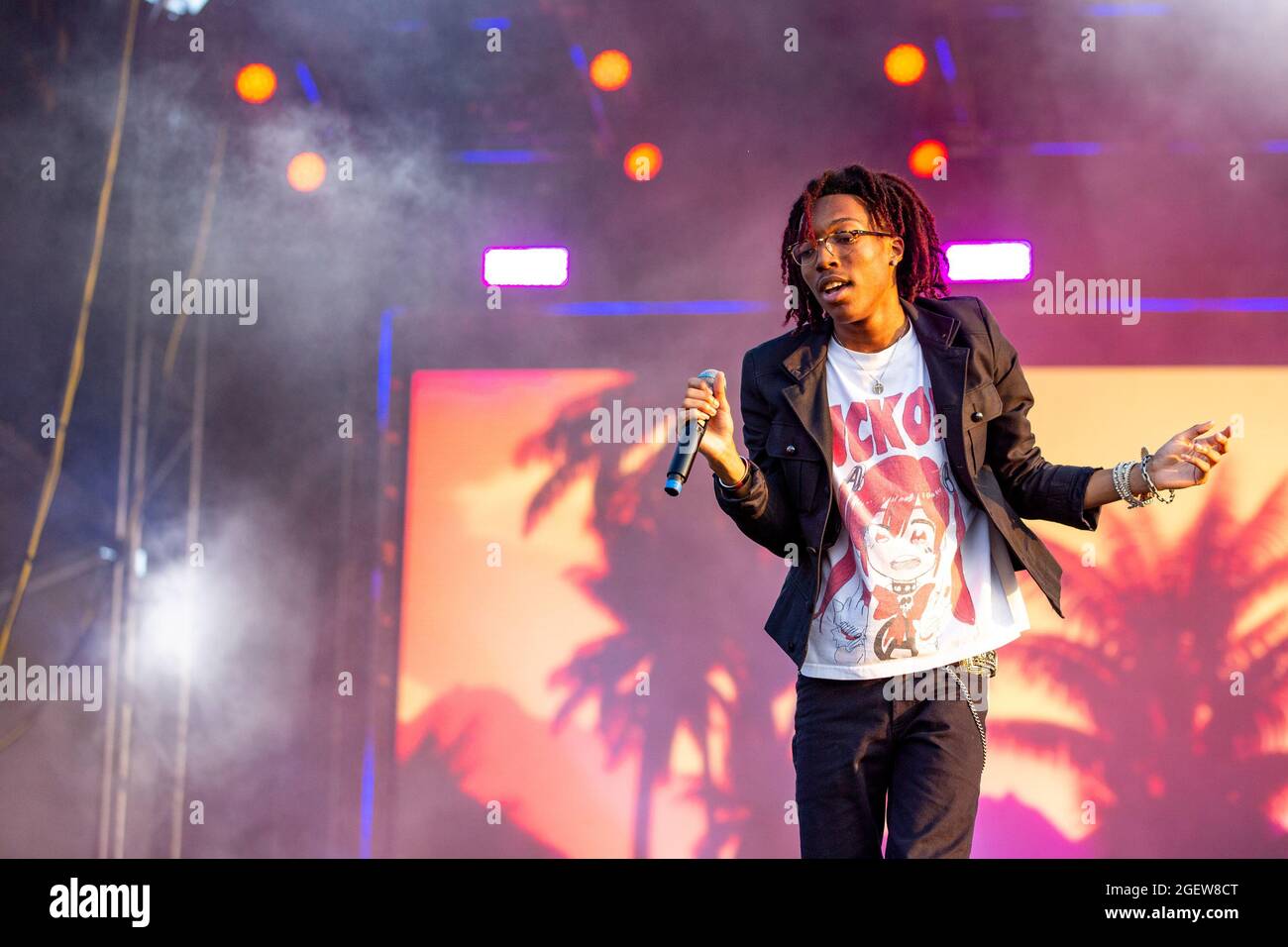 Lil Tecca (Tyler-Justin Anthony Sharpe) during the Lyrical Lemonade ...