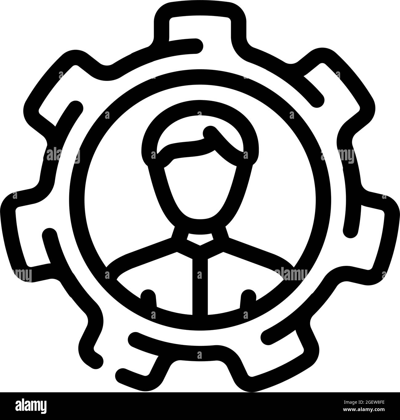 perfectly employee candidate line icon vector illustration Stock Vector ...