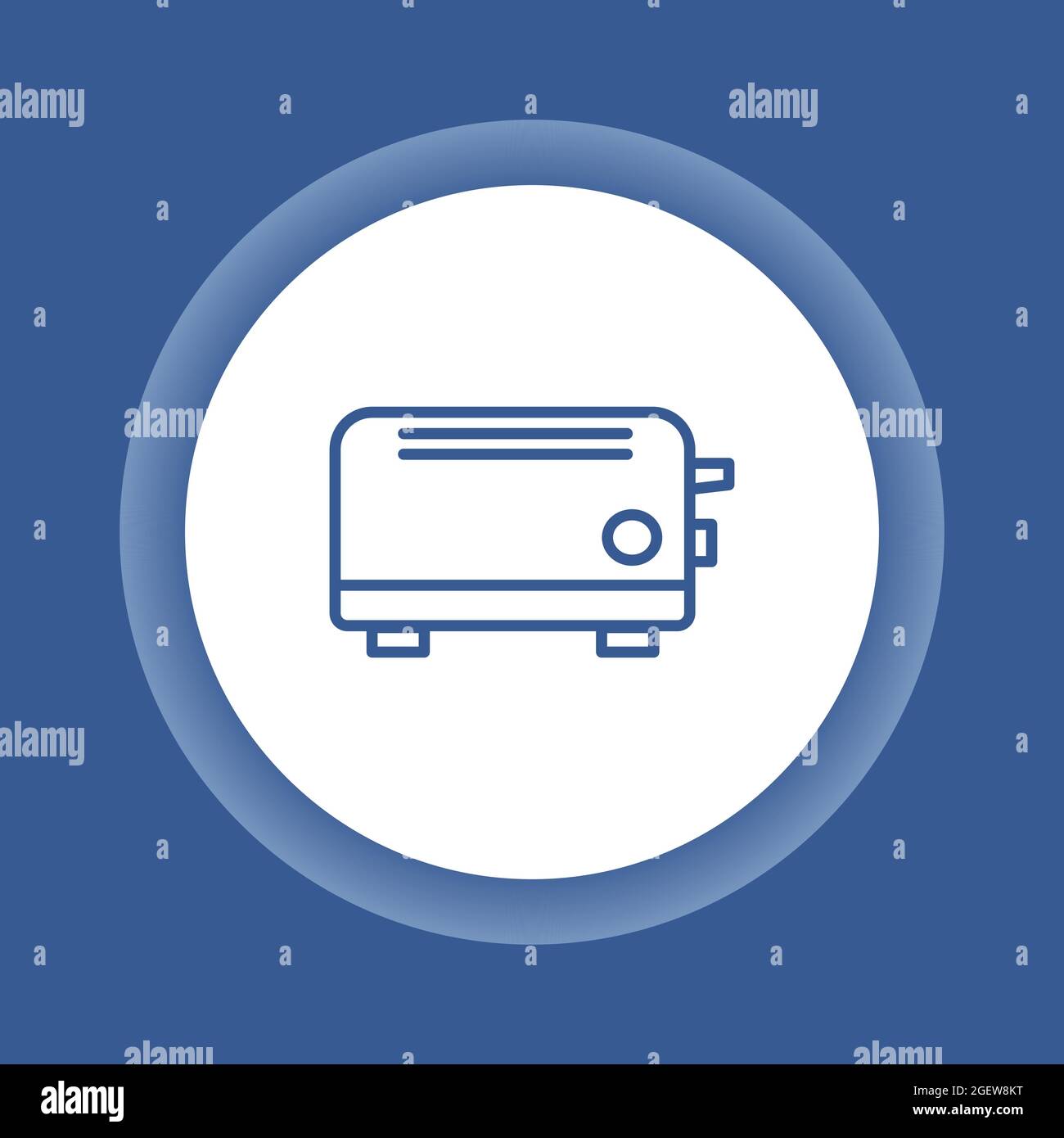 Toaster color line icon. Electrical device for making toast. Household ...