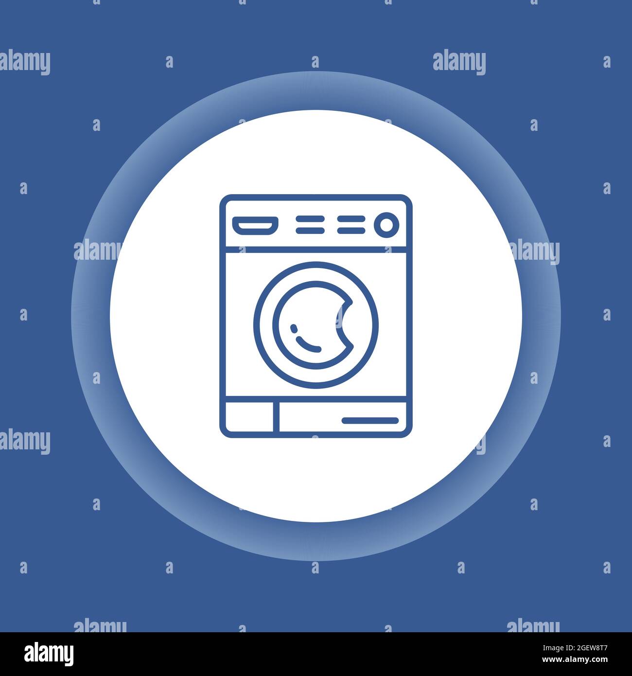 Washing machine line color icon. Household equipment. leaning service ...