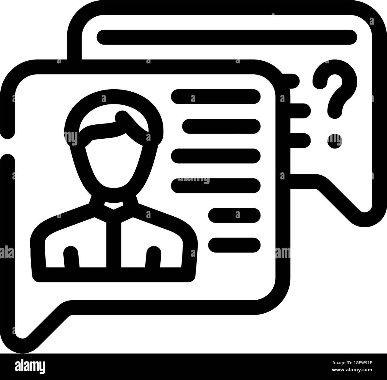 employee discussion line icon vector illustration Stock Vector Image ...
