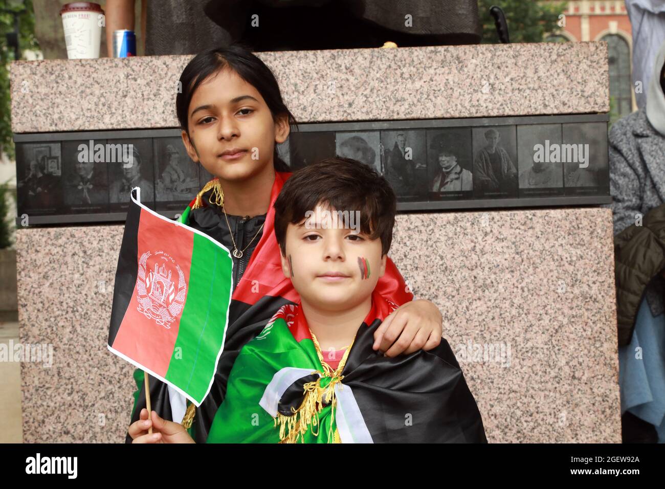 Central London, UK. 21st Aug, 2021. Today the Afghan community in ...