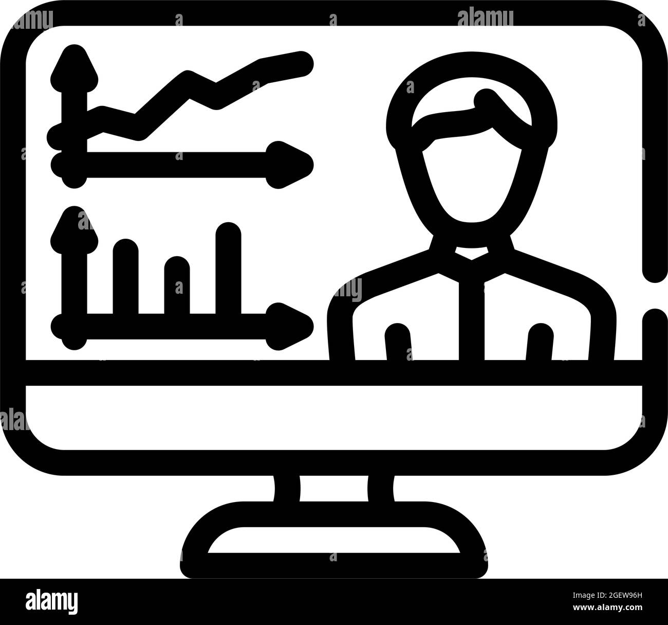 Skills researching online icon Black and White Stock Photos & Images ...