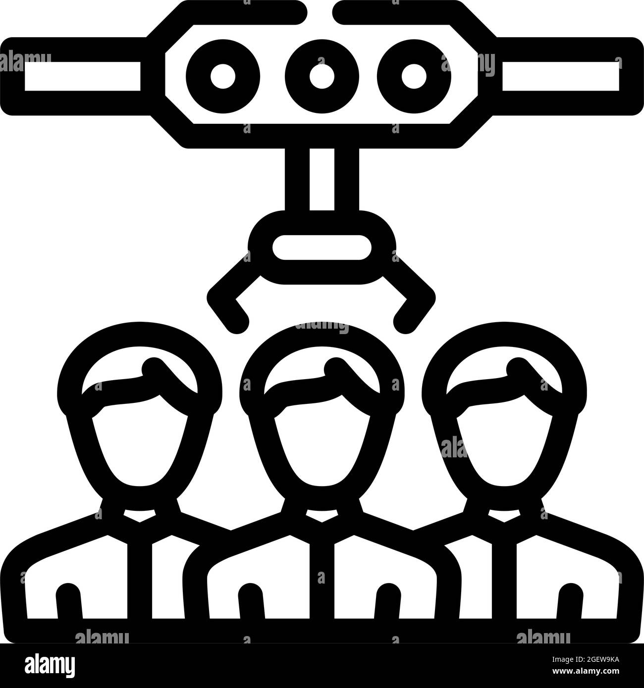 employee selection line icon vector illustration Stock Vector Image ...