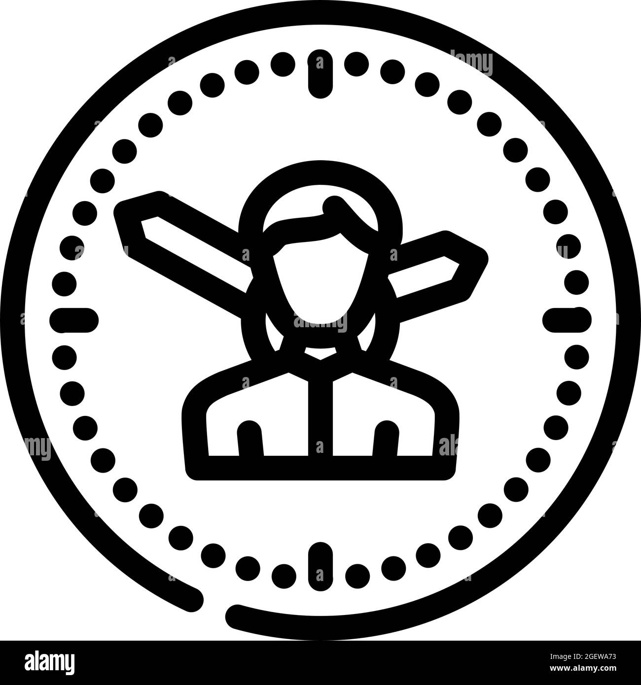 employee man hours line icon vector illustration Stock Vector Image ...