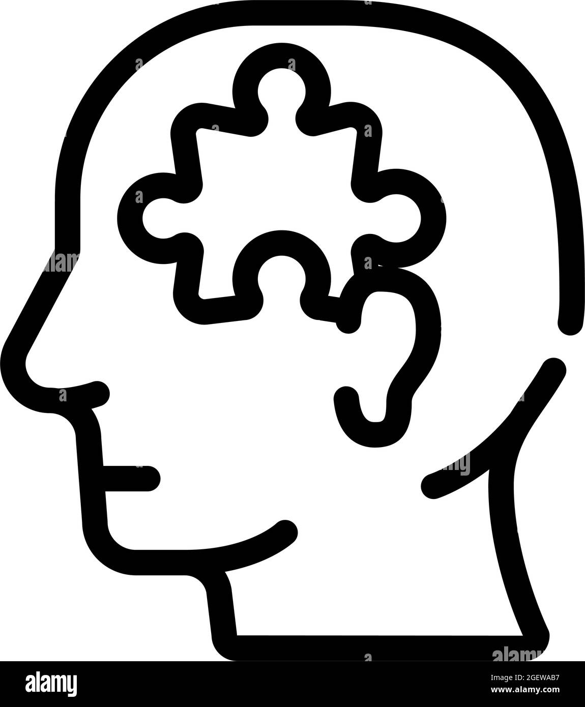 puzzle employee problem and task line icon vector illustration Stock ...