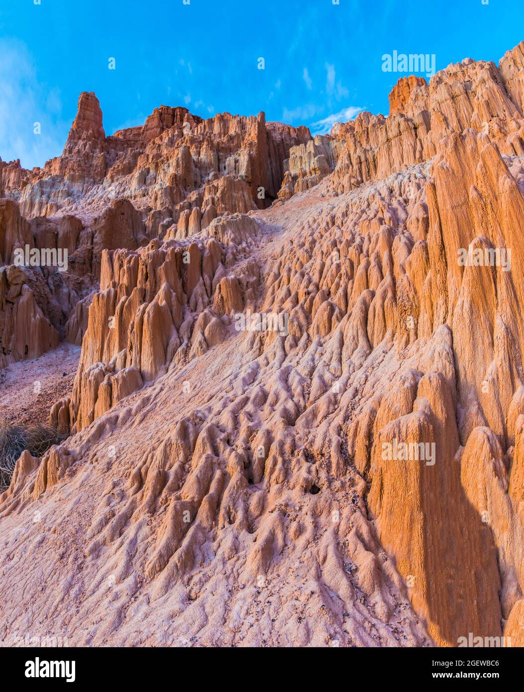 Eroded Siltstone Wash On The Canyon Walls of The Cathedral Caves ...