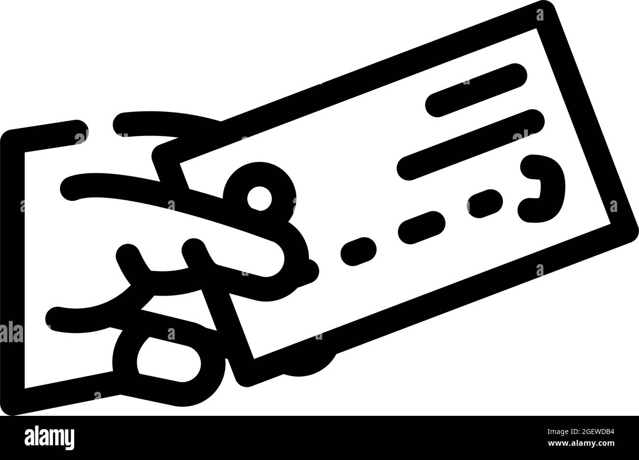 business cards exchange line icon vector illustration Stock Vector ...