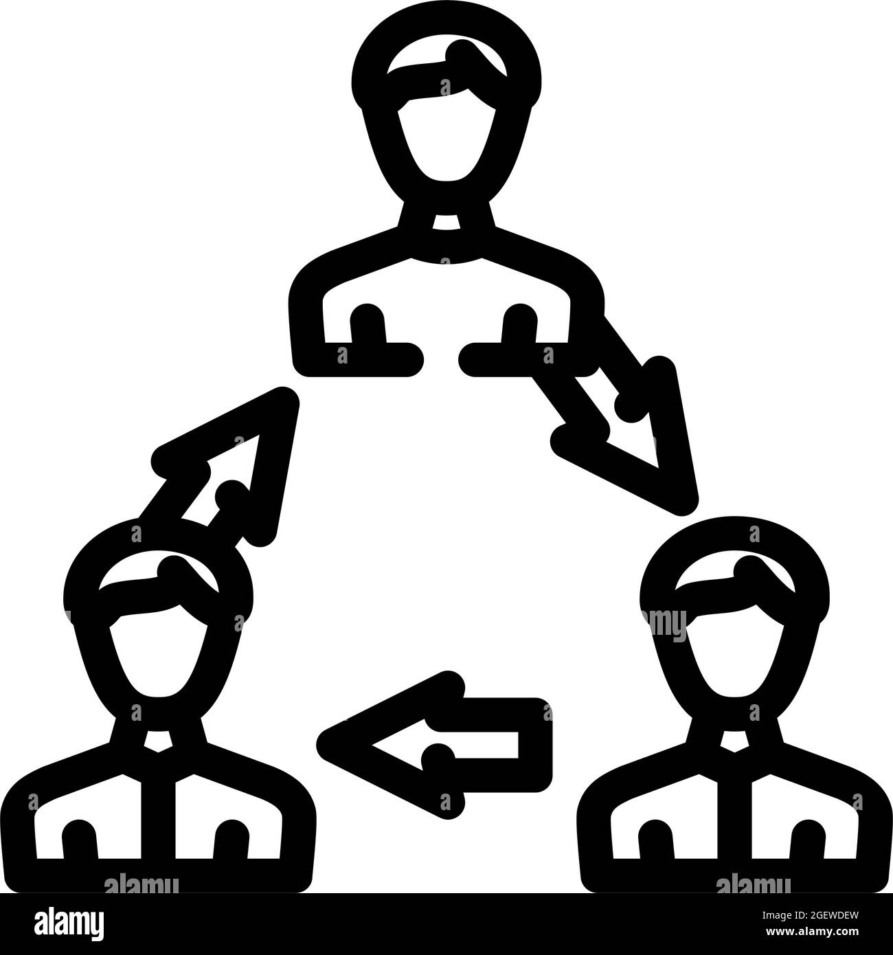 interaction people line icon vector illustration Stock Vector Image ...