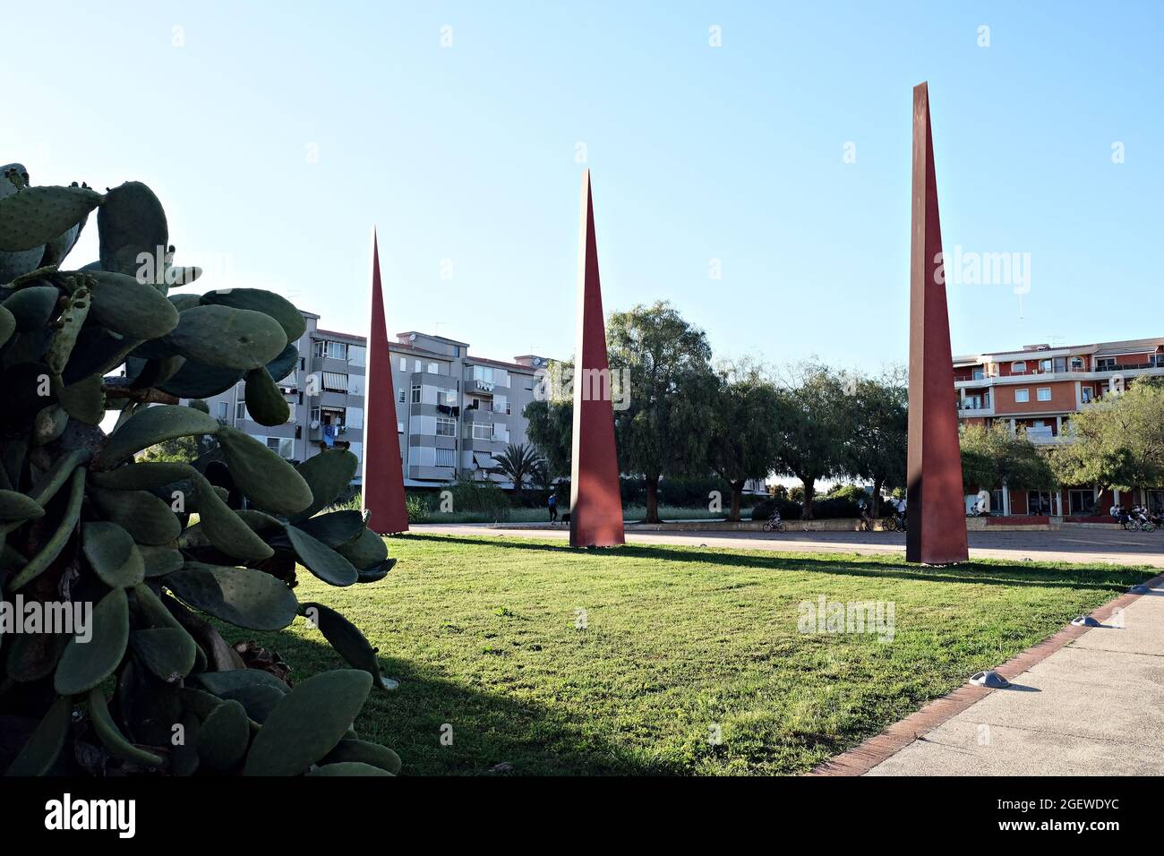 View of Conciliazione square in Assemini Stock Photo - Alamy