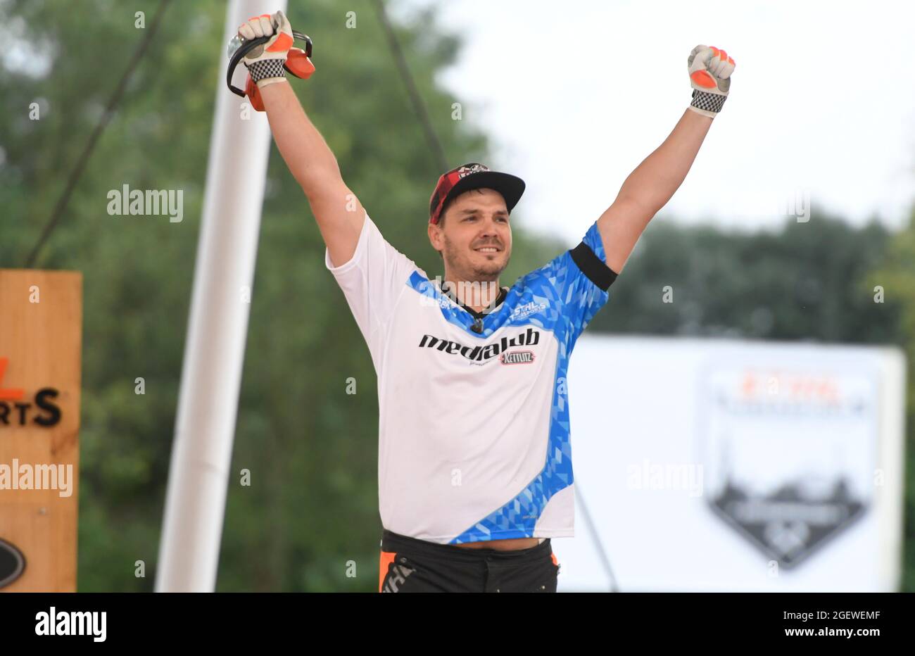 Gelsenkirchen, Germany. 21st Aug, 2021. The new champion in sport ...