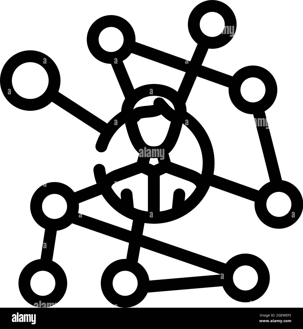 network connections line icon vector illustration Stock Vector Image ...