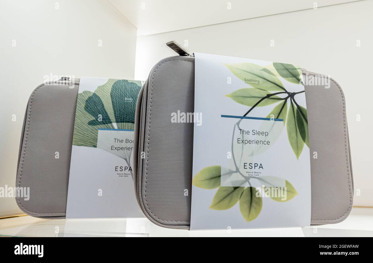 ESPA,The Sleep Experience Collection travel cases on the shelf Stock ...