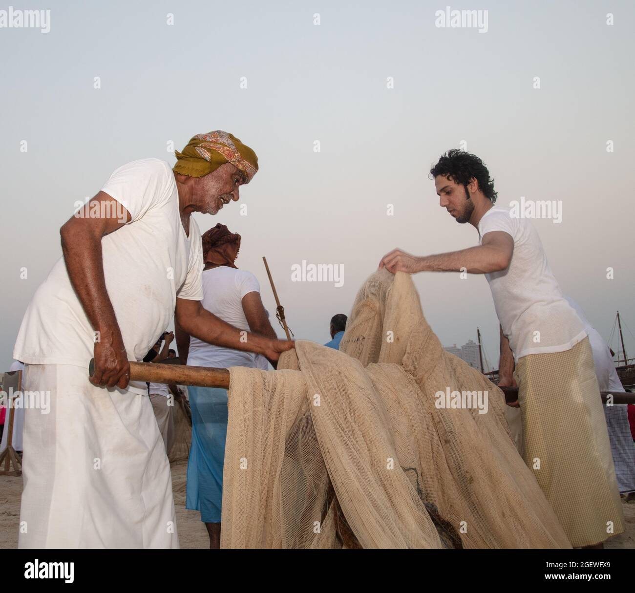 Arabic traditional Fishermans life in OMAN Stock Photo - Alamy