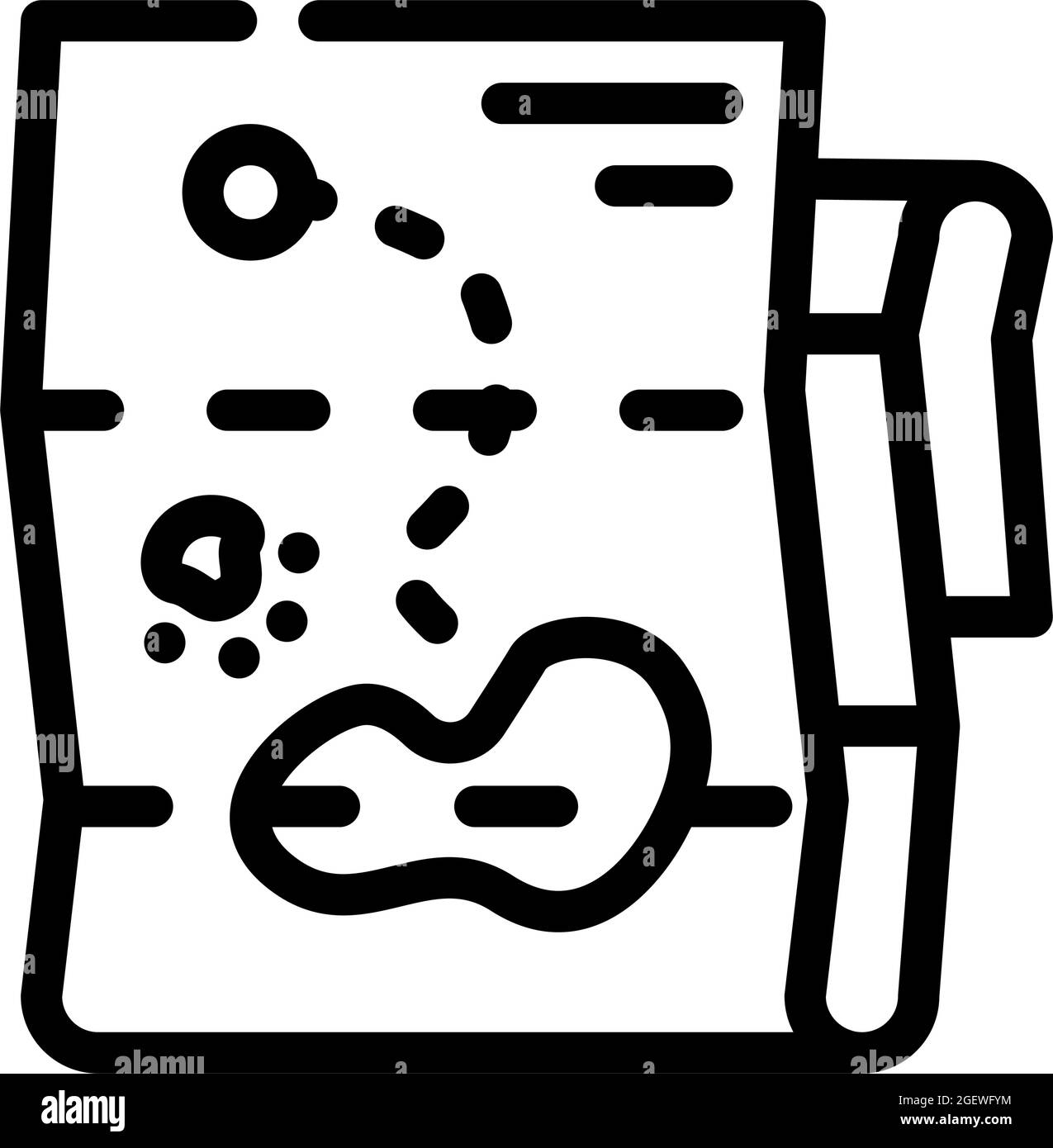 map with direction line icon vector illustration Stock Vector Image ...