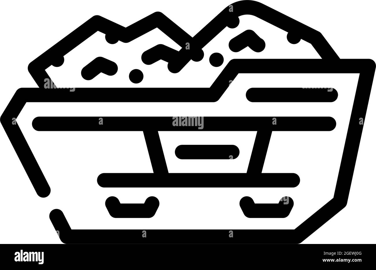 construction waste container line icon vector illustration Stock Vector ...