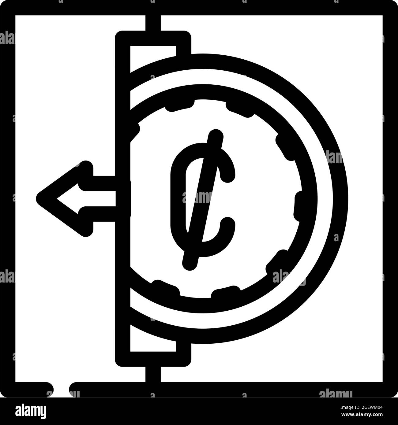 coins acceptance line icon vector illustration Stock Vector Image & Art ...
