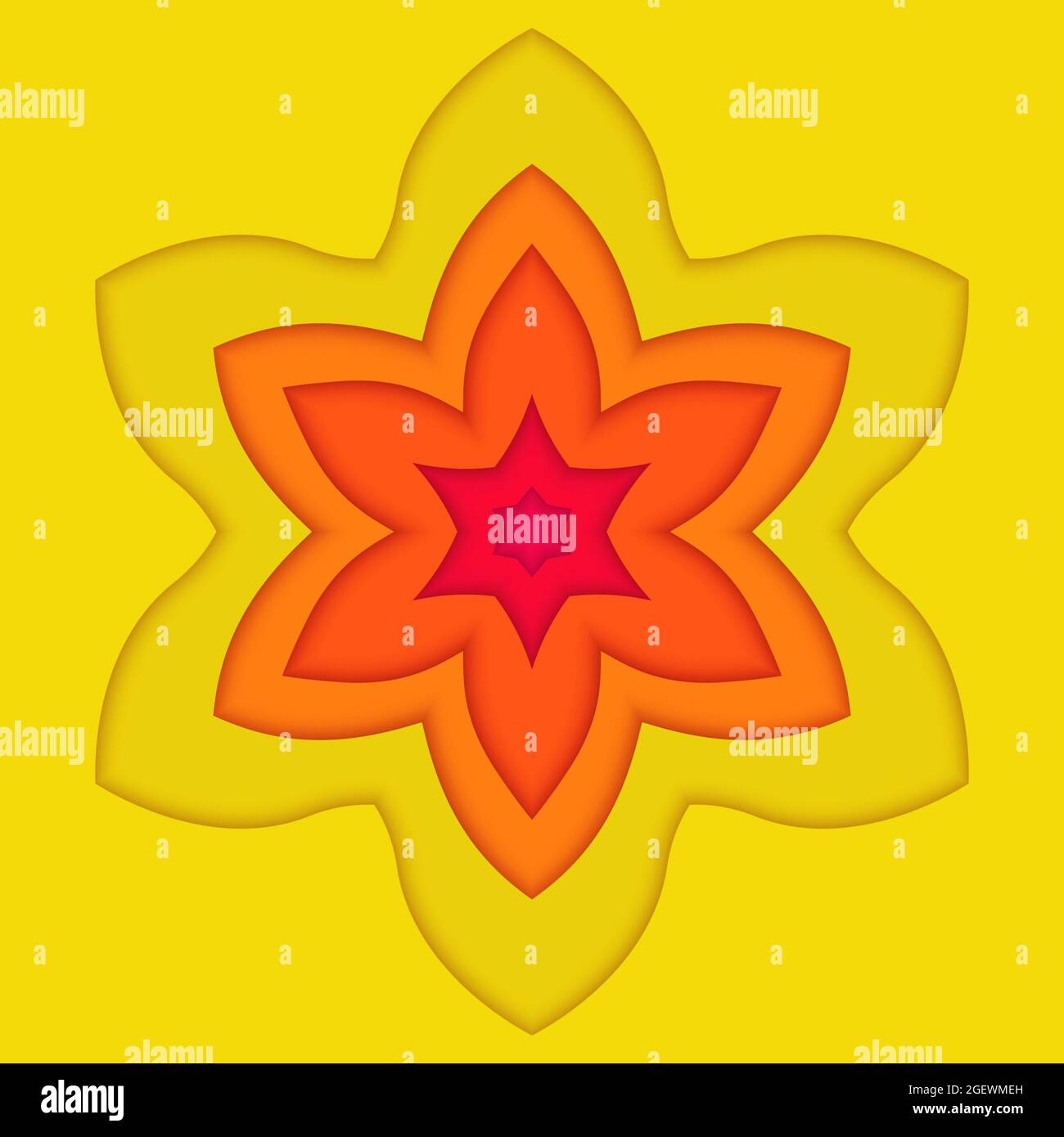 Yellow cut-out paper background of the hole on the sheet. Abstract ...