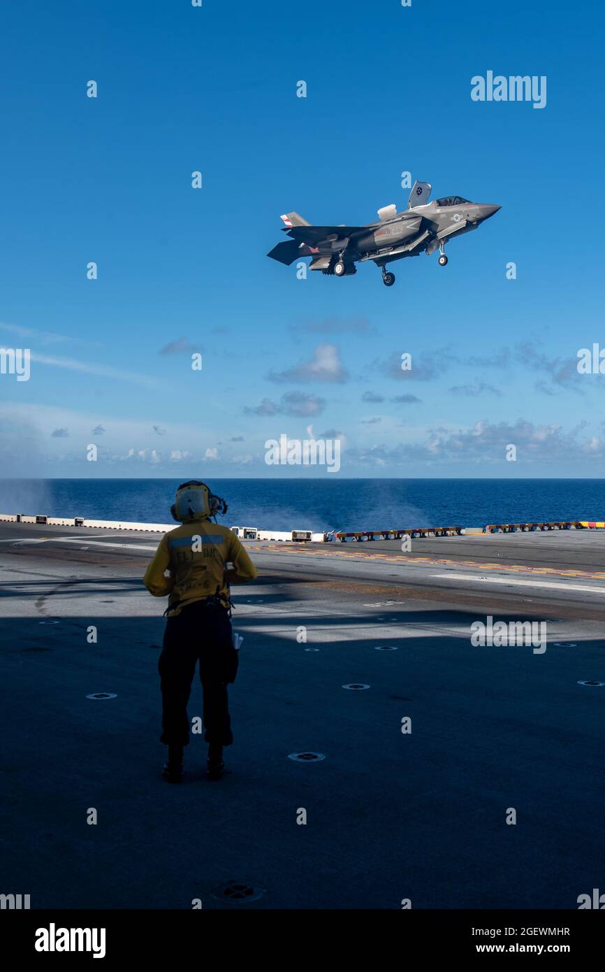 PHILIPPINE SEA (Aug. 20, 2021) Aviation Boatswain’s Mate 3rd Class ...