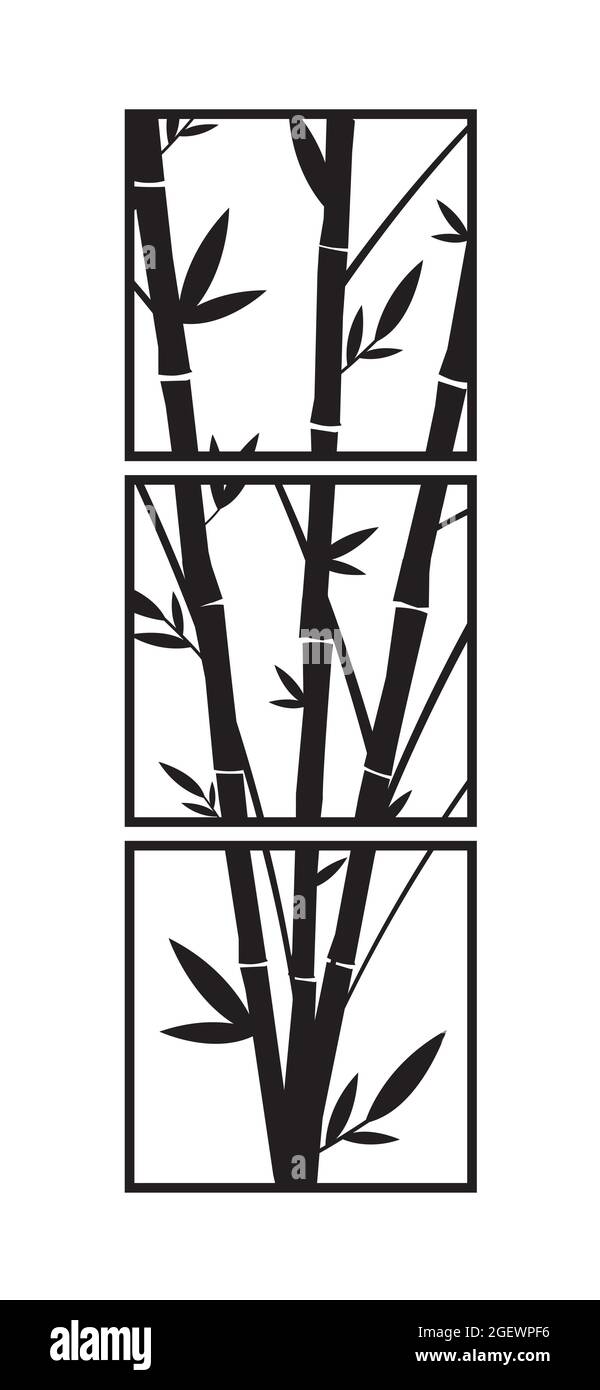 Bamboo Metal Wall Art