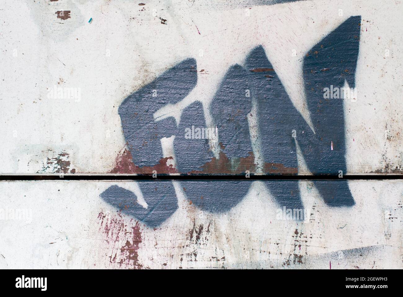 The word fun written on a wood background in cool street-art graffiti ...