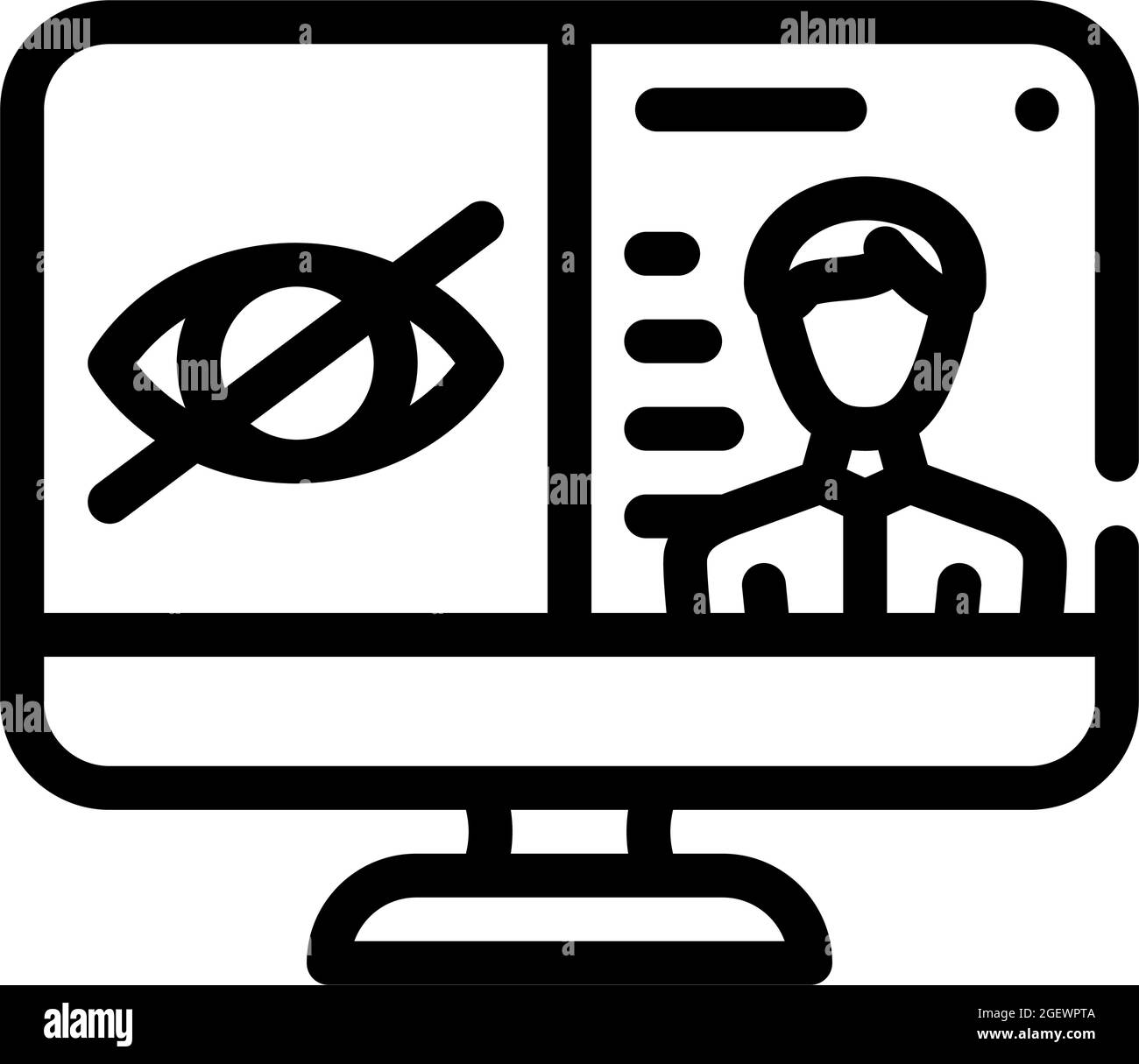 Video call settings line Black and White Stock Photos & Images - Alamy