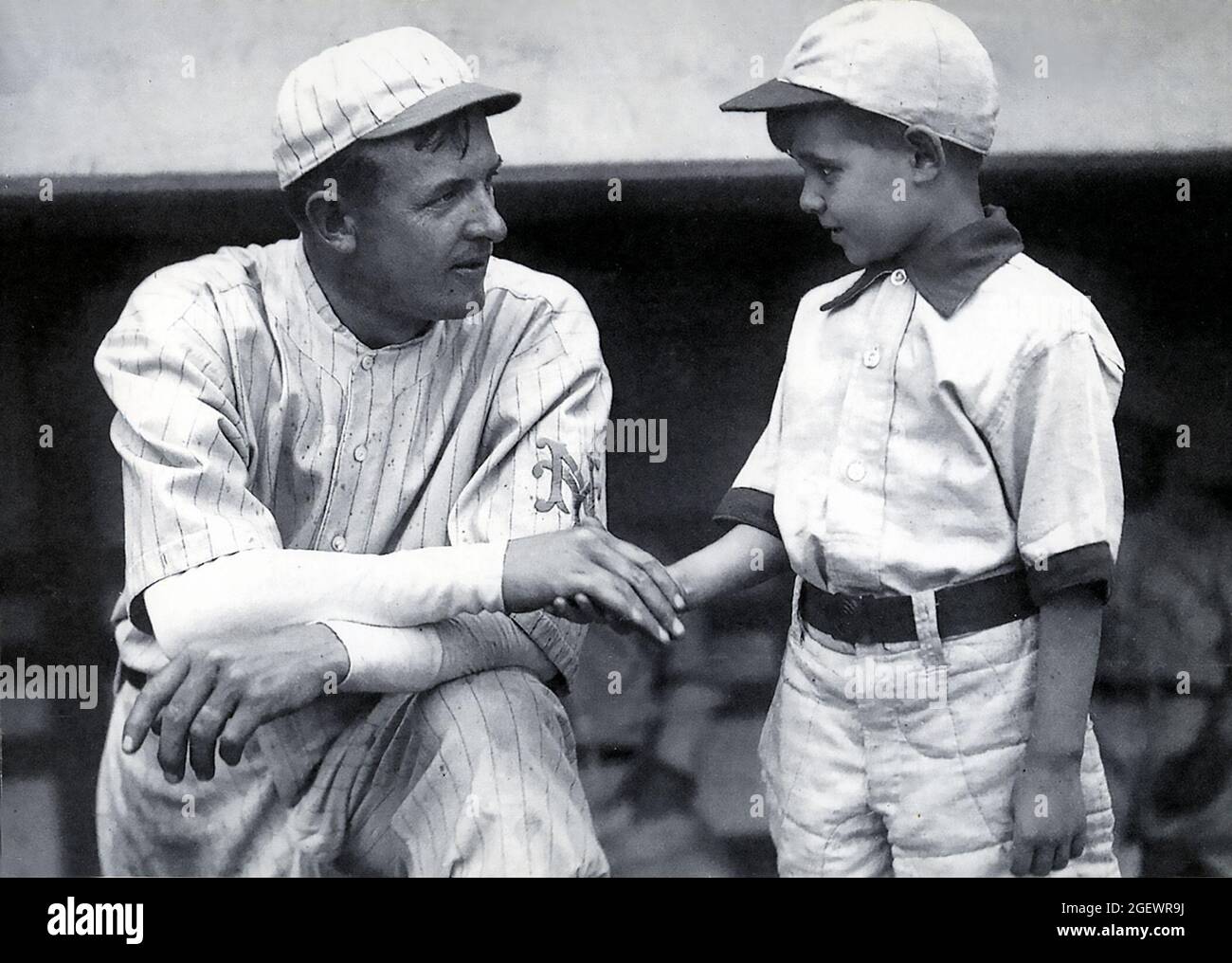 Star baseball player and hall of famer Christy Mathewson meets a young ...