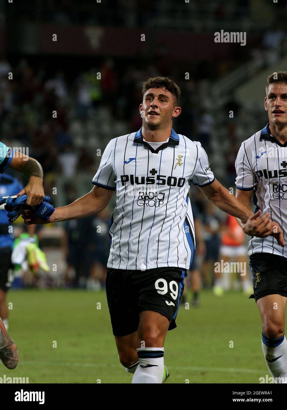 Turin, Italy. 21st Aug, 2021. Roberto Piccoli (Atalanta BC) celebrates ...