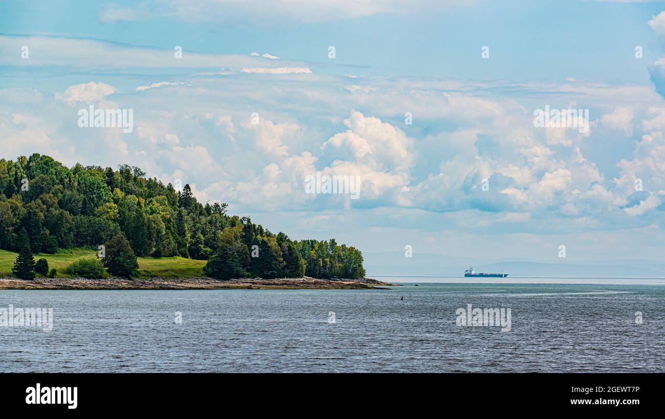 La Malbaie, Canada - Jul. 23 2021: Saint-Lawrence River view from Parc ...