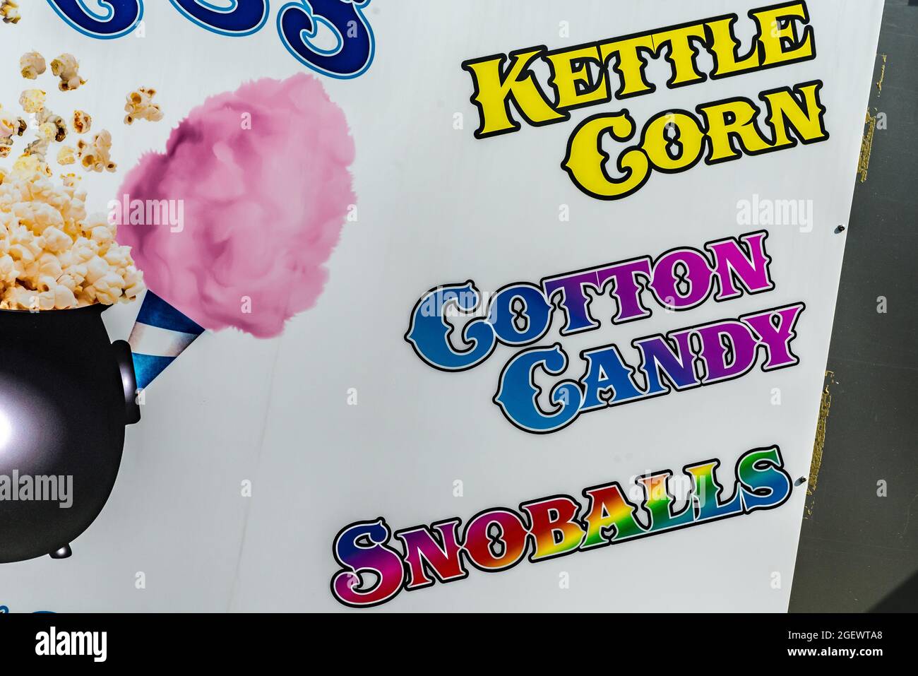 Kettle corn sign hi-res stock photography and images - Alamy