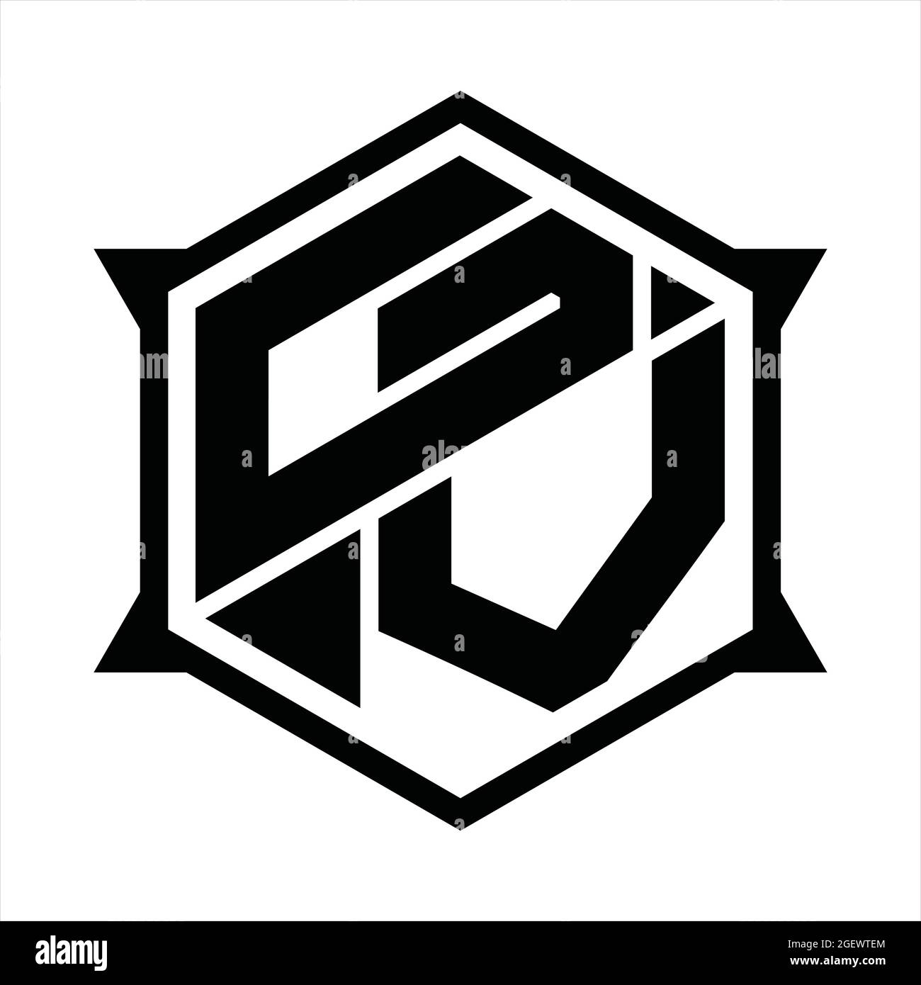 GV Logo monogram with hexagon and sharp shape design template Stock Vector Image & Art - Alamy