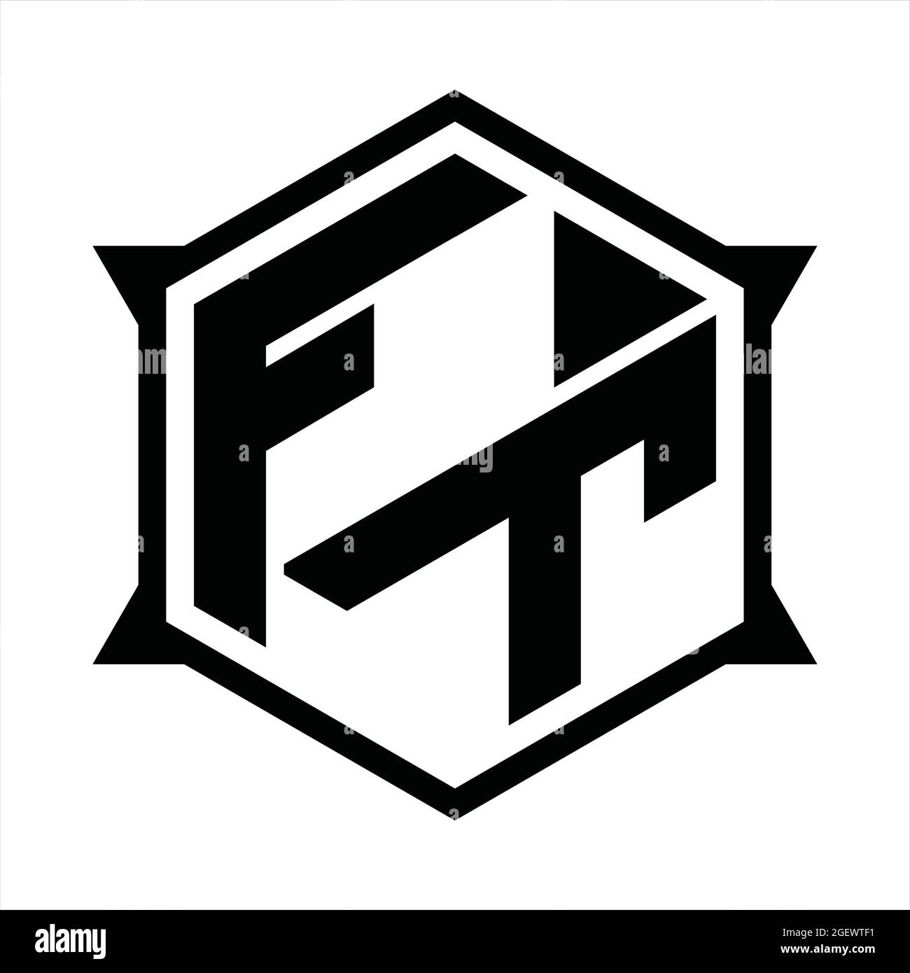 Ft logo vector design hi-res stock photography and images - Alamy