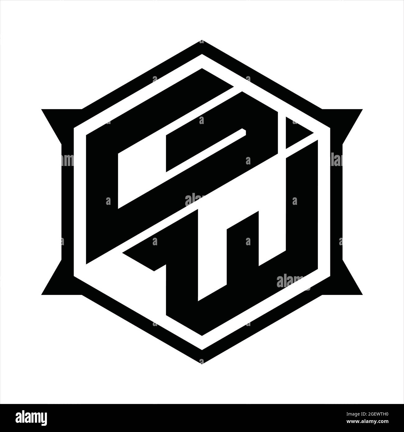 GW Logo monogram with hexagon and sharp shape design template Stock ... GW Logo monogram with hexagon and sharp shape design template Stock ...