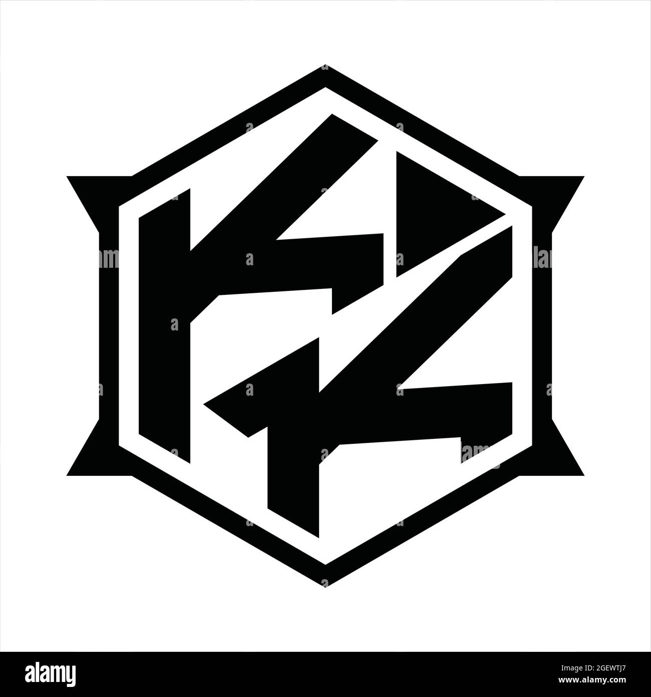 Kk initial Stock Vector Images - Alamy