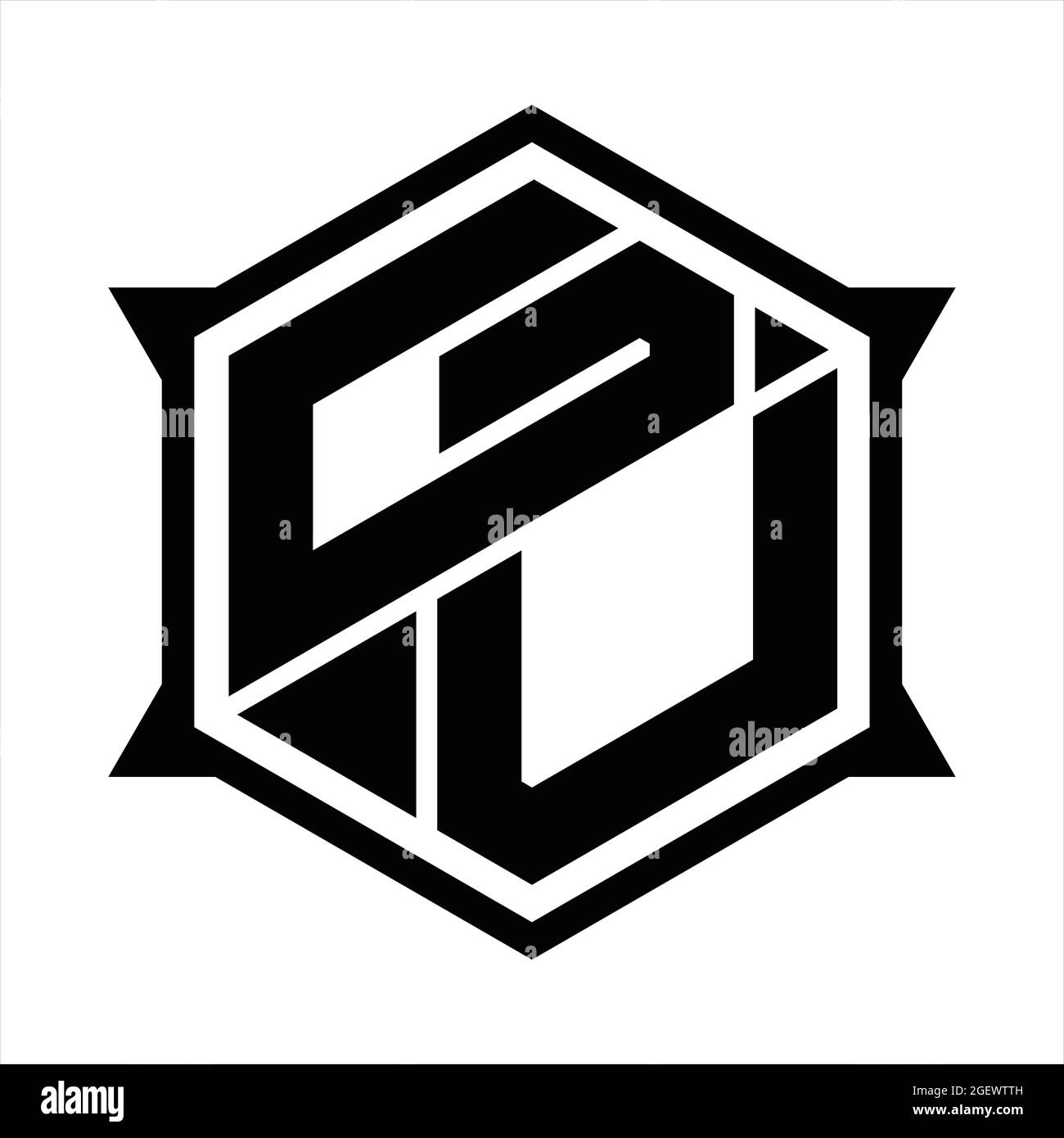 Gu minimal logo design hi-res stock photography and images - Alamy