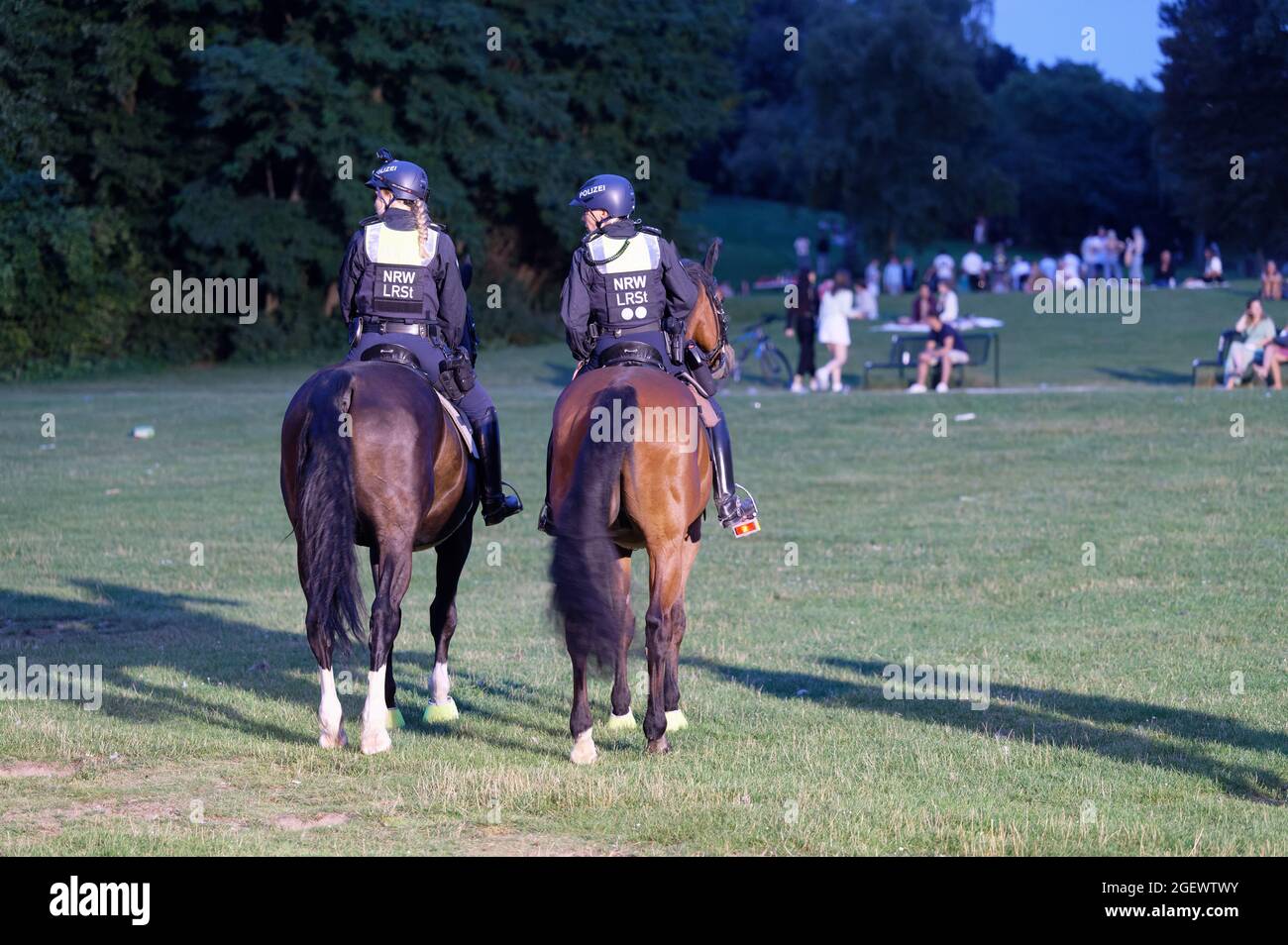Cologne, Germany. 21st Aug, 2021. Officers of the state police ...