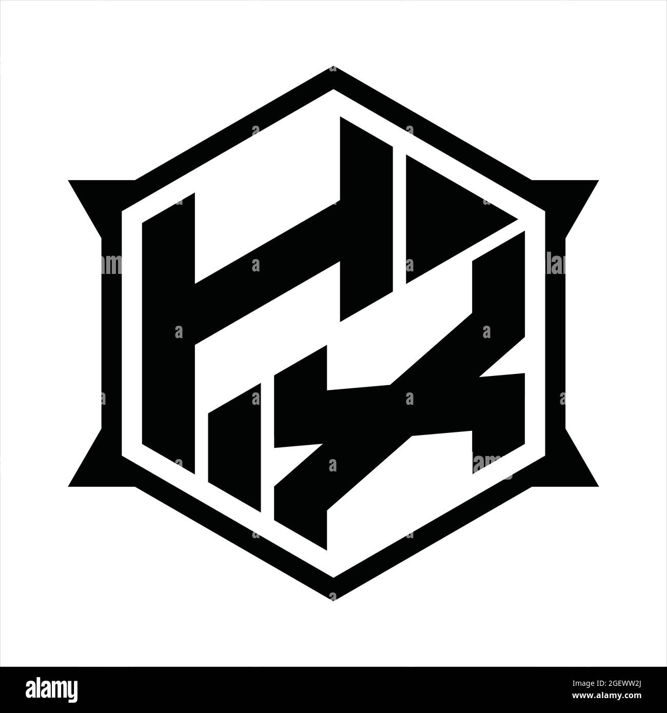 Letter hx vector vectors hi-res stock photography and images - Alamy