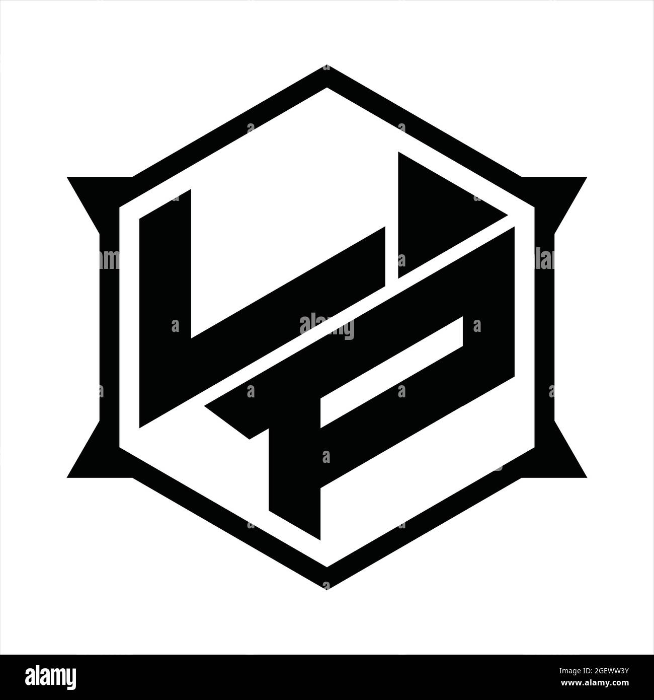 Lp minimal logo design hi-res stock photography and images - Alamy