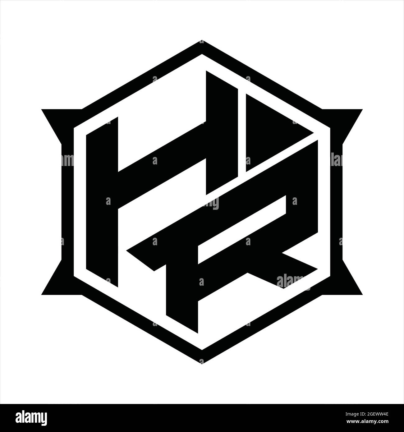 Hr logo design hi-res stock photography and images - Alamy