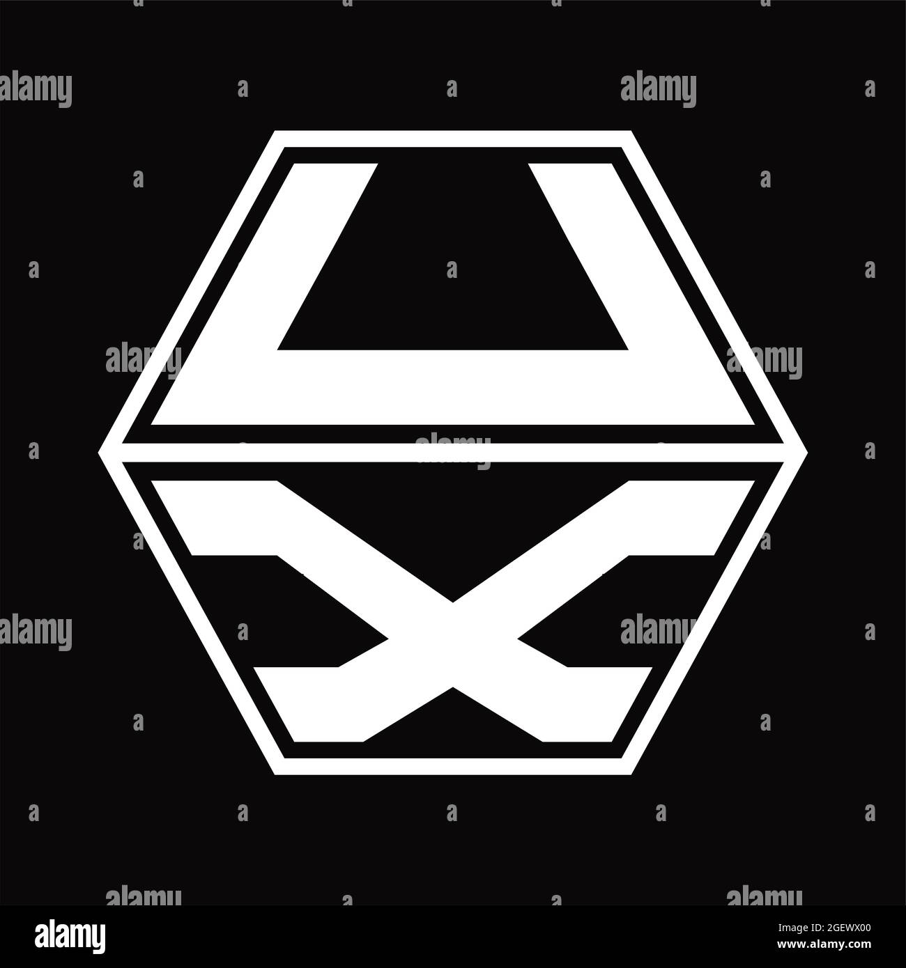 Ux initials logo hi-res stock photography and images - Alamy