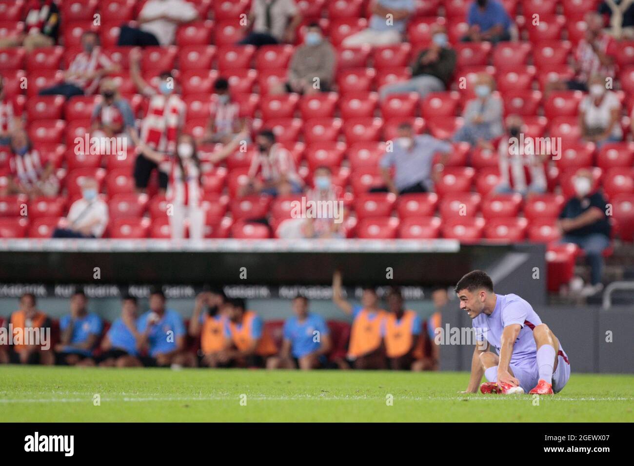 Bilbao, Basque Country, Spain. 21st Aug, 2021. Barcelona player PEDRI ...