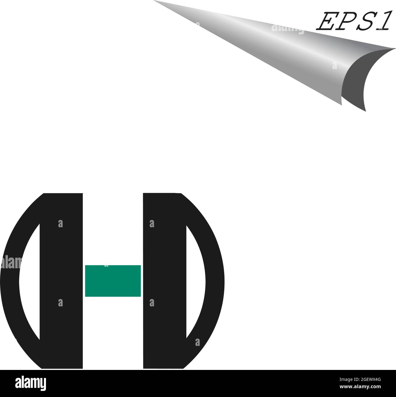 Initial CI Logo monogram design template. Simple elegant shape style ...